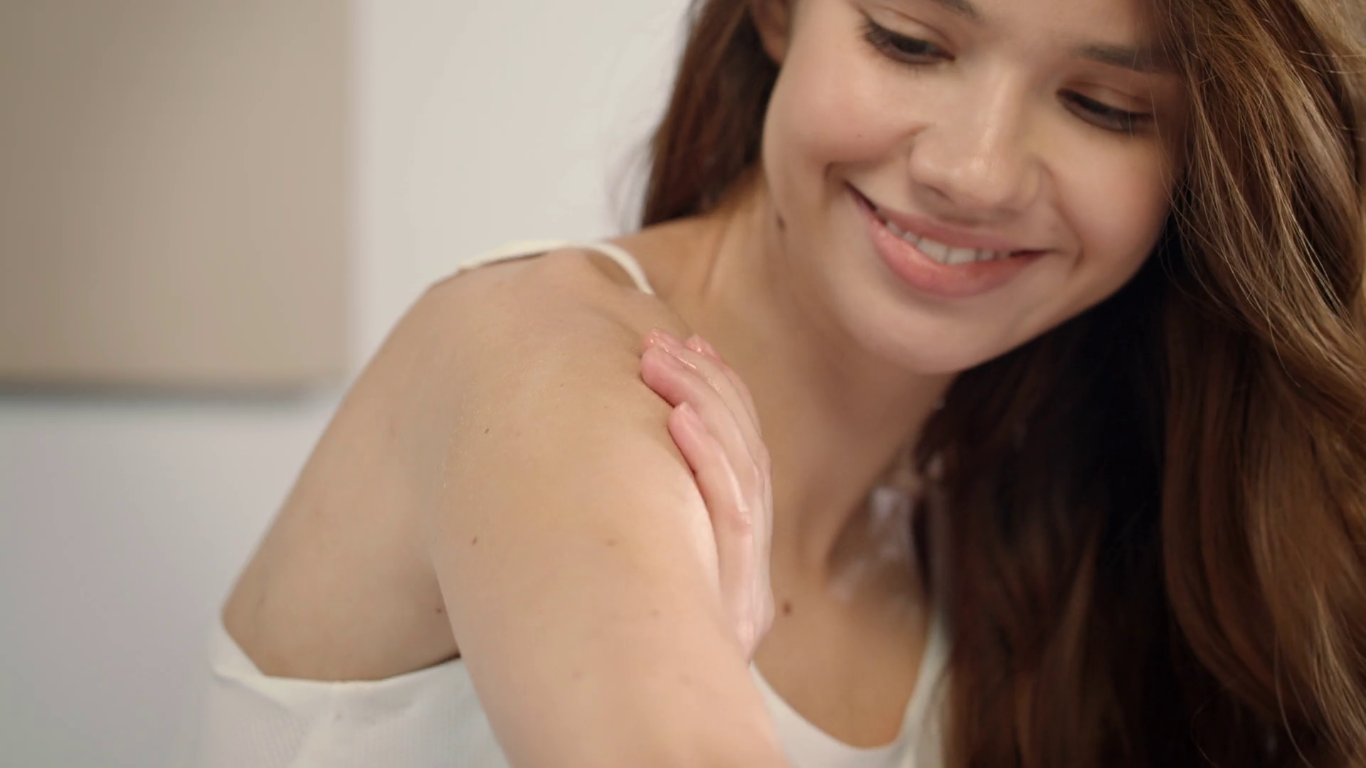 Morning Body Care Woman Applying Stock Footage Sbv 332289054 Storyblocks