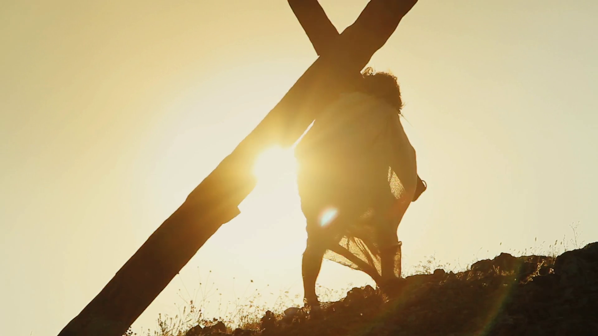 Jesus Carrying The Cross On The Way To Calvary Clipar