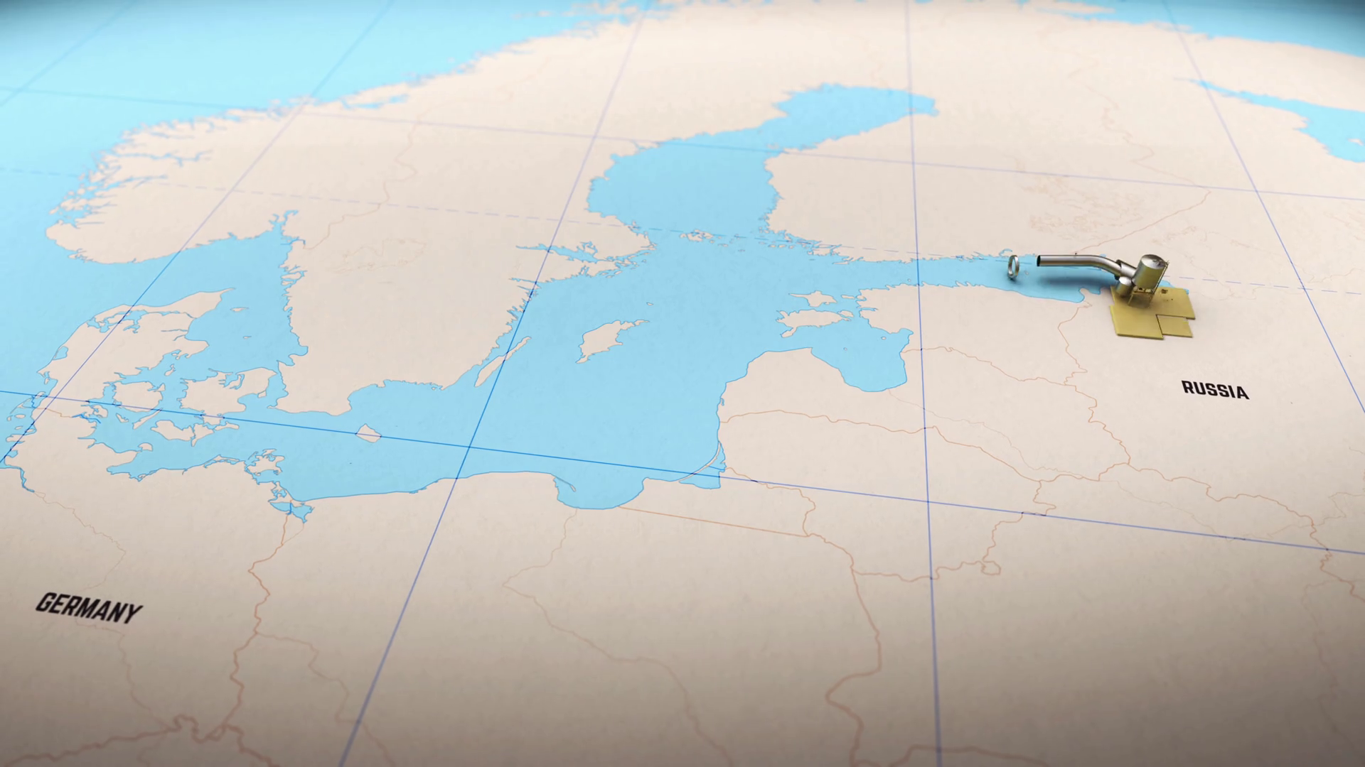 3d Animation Of Process Nord Stream 2 Gas Pipeline Building Between