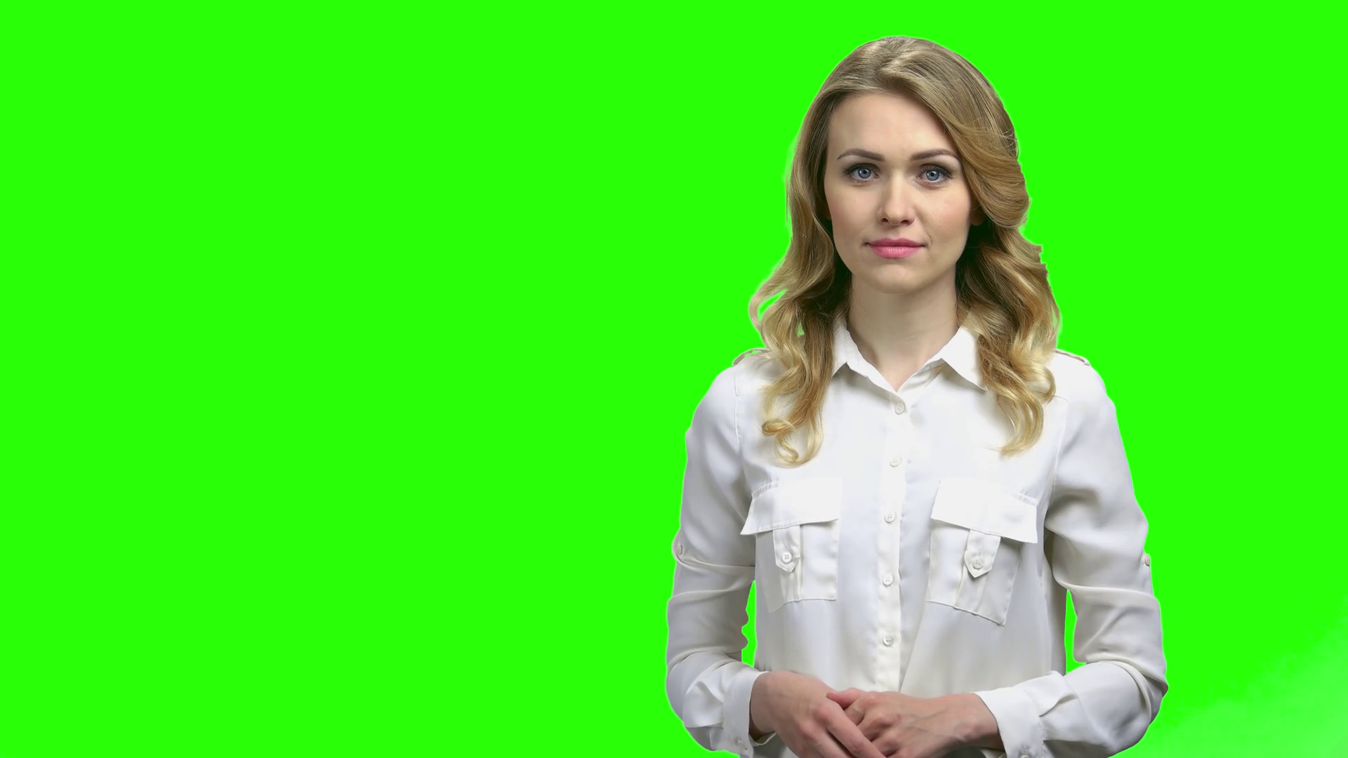 Woman Showing On Green Screen Concept Of Stock Footage Sbv 337472286