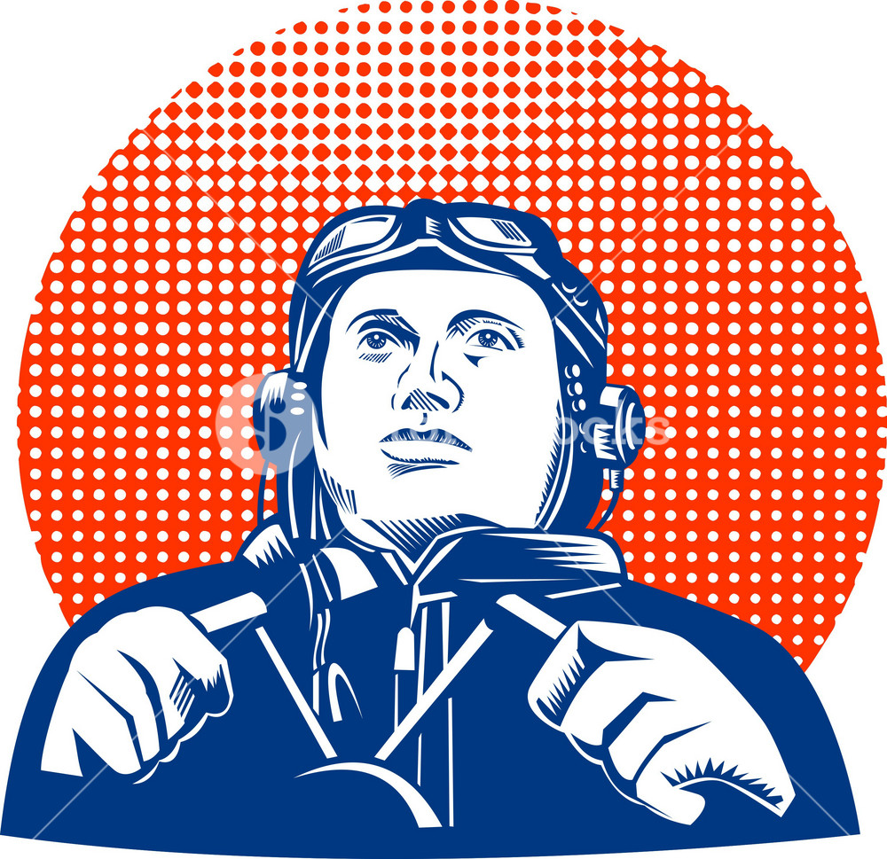 World War Two Pilot Airman Retro Royalty Free Stock Image Storyblocks