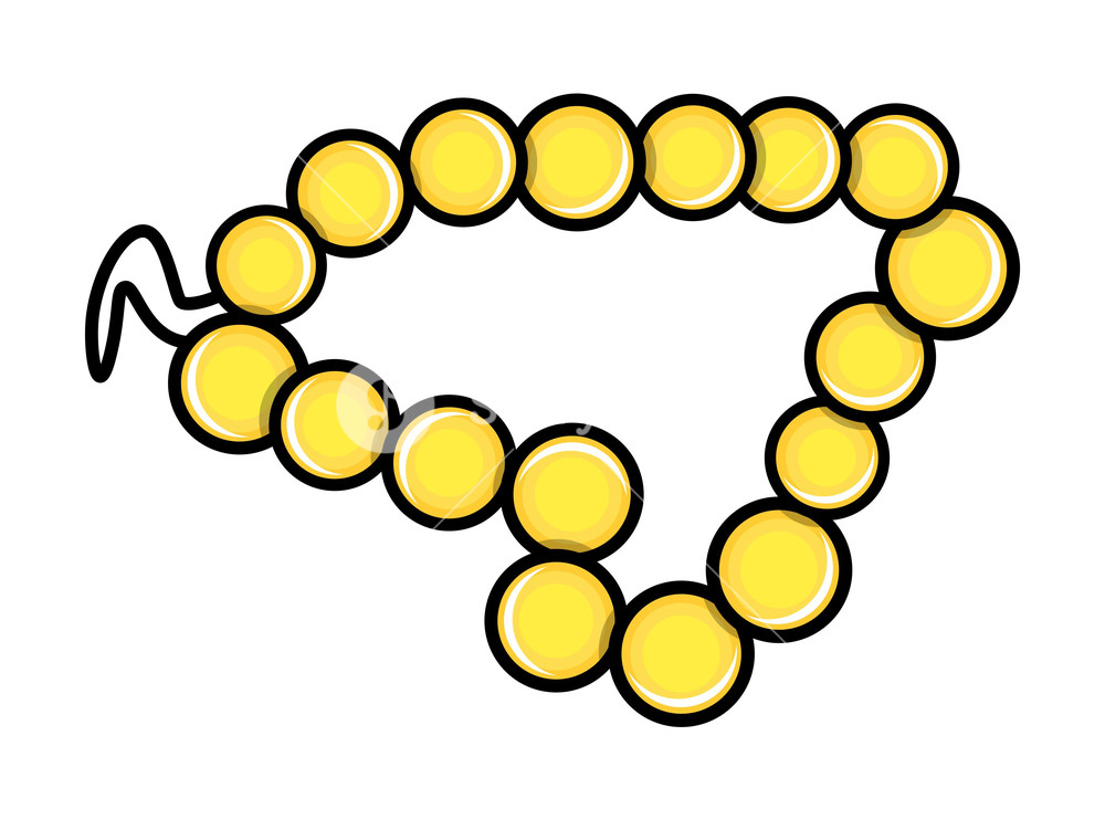 Bead Necklace Cartoon Vector Illustration Royalty Free Stock Image