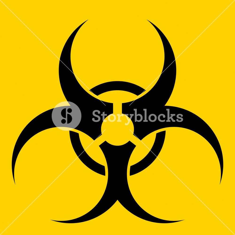 Biohazard Symbol Over A Yellow Royalty Free Stock Image Storyblocks