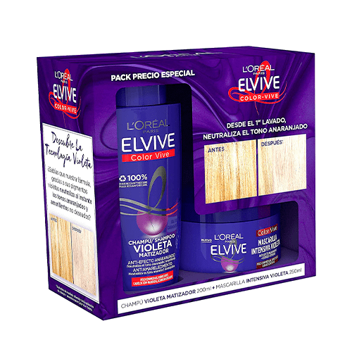 Loréal Paris Elvive Color Vive Pack Violeta Champú Matizador Y