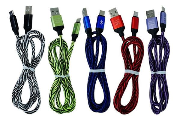 Paquete De 5 Piezas Cable V8 Agujeta Carga Rapida Sermar Movil