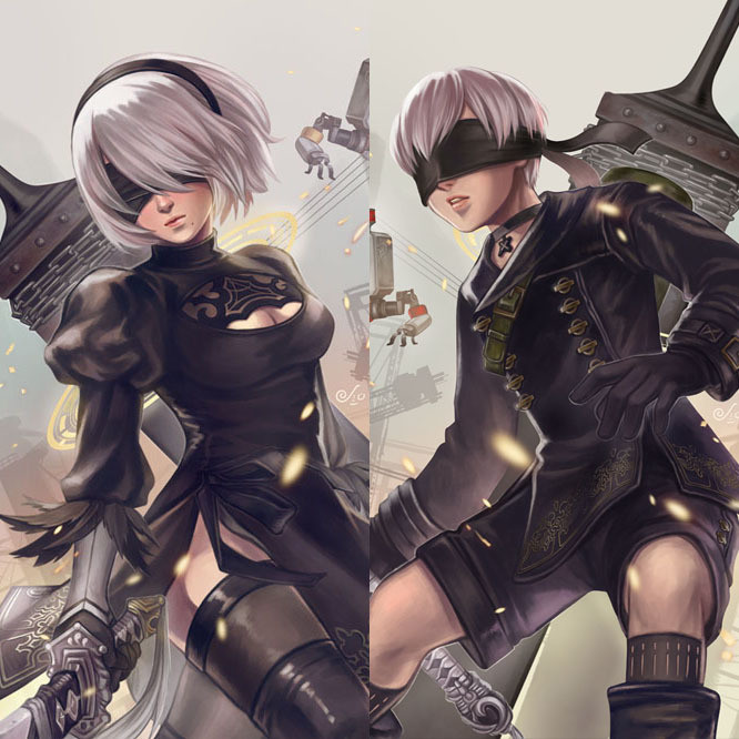 Nier Automata Print 2b And 9s