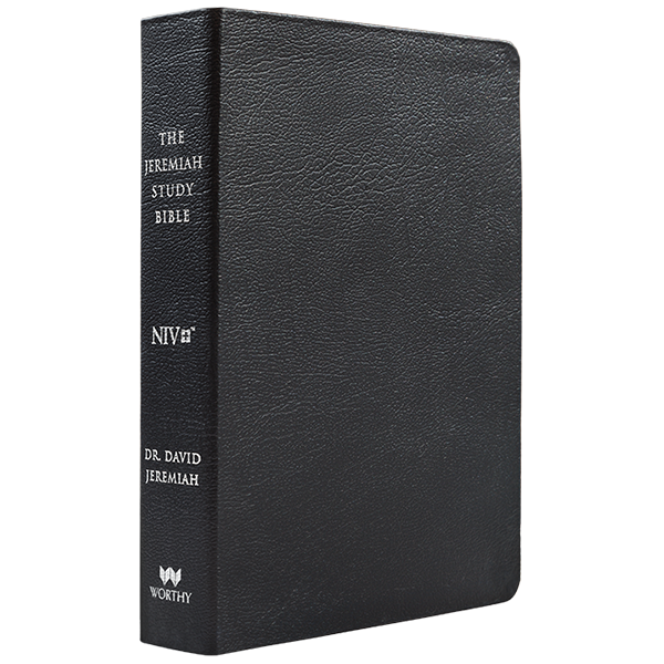 Dr Jeremiah Niv Study Bible Genuine Leather Black Ptl Shopping