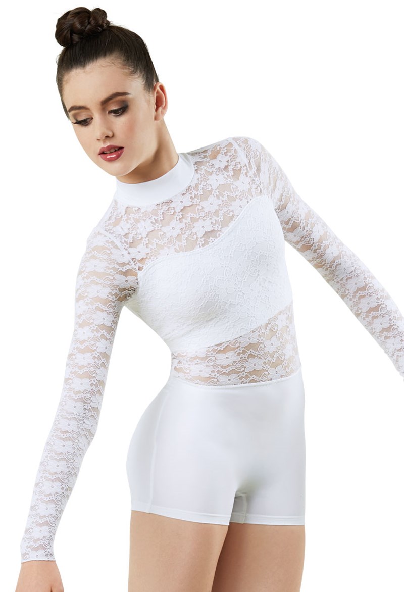 Mock Neck Lace Biketard Balera Performance Product No Longer