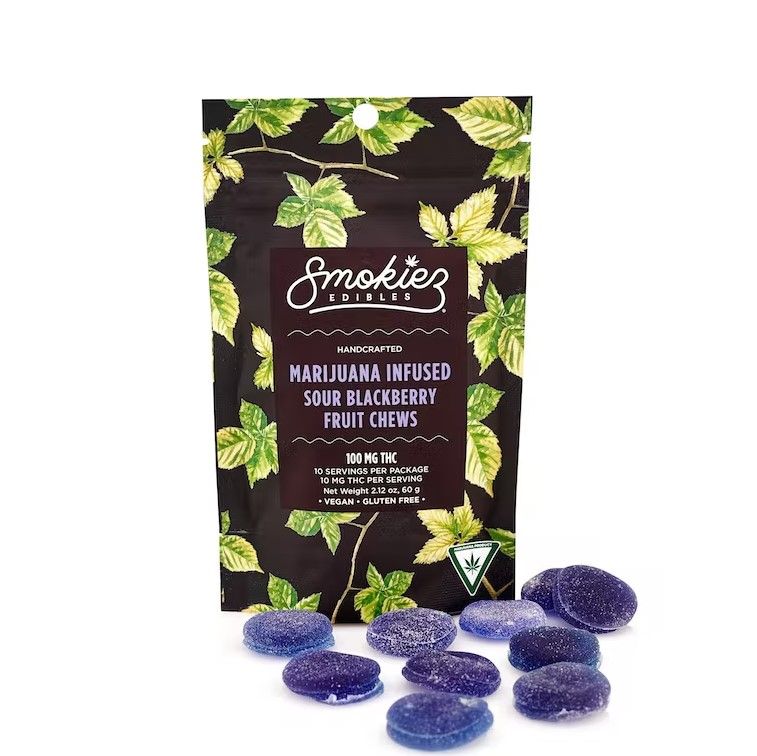 Smokiez Edibles Sour Blackberry 100mg Thc Fruit Chews Mi Sweede