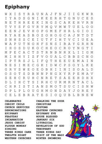 Epiphany Word Search Teaching Resources