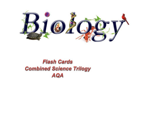 Aqa Trilogy Gcse Biology Flash Cards Teaching Resources