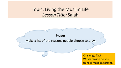 Living The Muslim Life Edexcel Beliefs In Action B 9 1 Salah