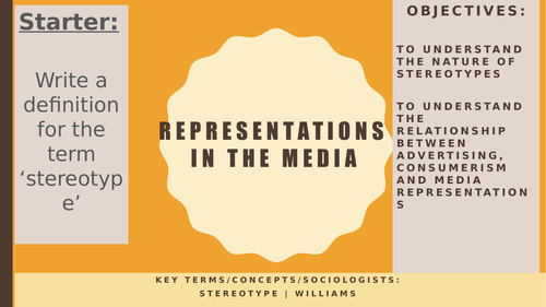 Aqa A2 Sociology Mass Media Representations And Stereotypes