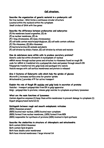 Model Answers For Biology Edexcel Alevel Snab Topic 3 The Voice Of