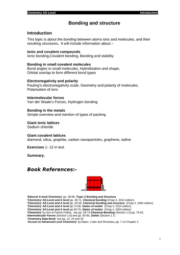 Edexcel Chemistry Topic 2 Bonding And Structure Teaching Resources