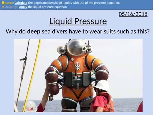 Gcse Physics Liquid Pressure Teaching Resources