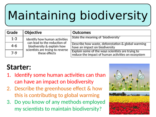 New Aqa Gcse Trilogy 2016 Biology Maintaining Biodiversity