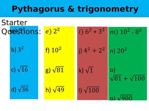 Pythagoras And Trigonometry And How To Spot The Difference Teaching