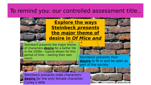 Of Mice And Men Gcse Teaching Pack Teaching Resources