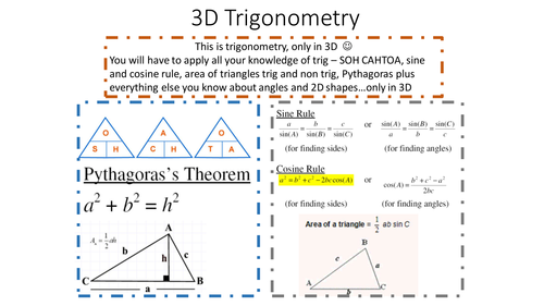 Teach In 20 3d Trigonometry Teaching Resources