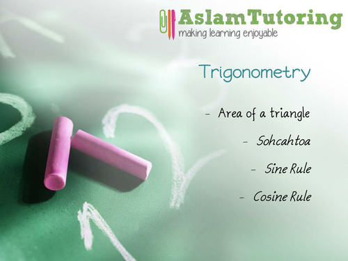 Gcse Maths 9 1 Trigonometry Sohcahtoa Sine Rule Cosine Rule Area