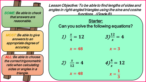 Gcse Higher Trigonometry Introduction 9 Lessons Teaching Resources