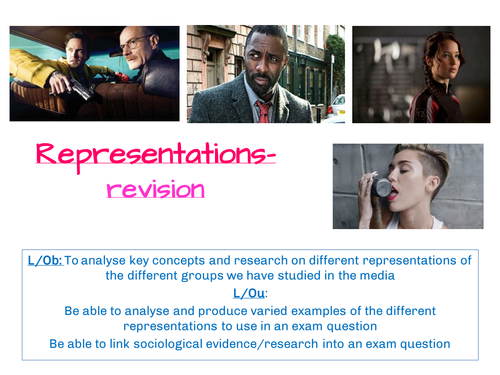 A2 Sociology Aqa Scly3 Media Representations Revision Lesson