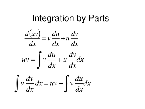 Integration By Parts Teaching Resources