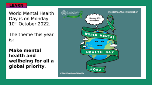 World Mental Health Day 2022 Form Time Teaching Resources