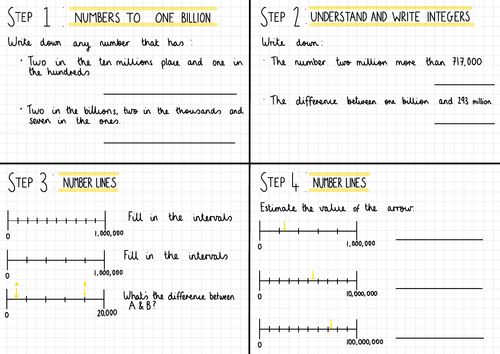 White Rose Maths Year 7 Aut B4 Hwk Steps 1 4 Place Value And Ordering