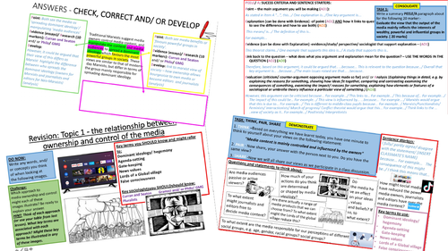 Aqa A Level Sociology Media Topic 1 Ownership And Control Revision