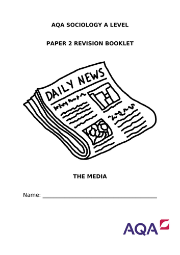 Aqa Sociology Media Revision Booklet Teaching Resources