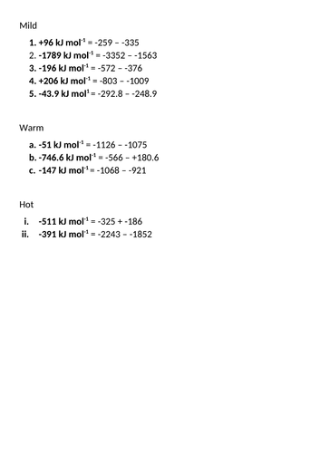 Ocr A Level Chemistry 321 Hesss Law Teaching Resources