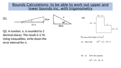 Upper And Lower Bounds Teaching Resources