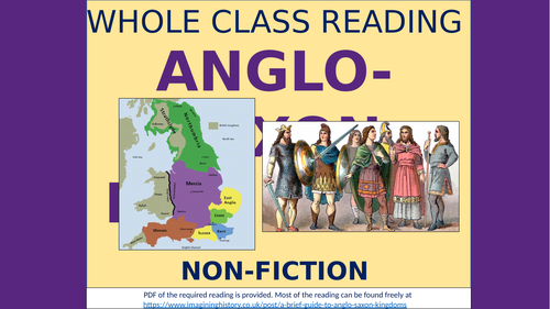 Anglo Saxon Kingdoms Reading Comprehension Lesson Teaching Resources