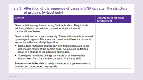 Aqa A Level Gene Expression Teaching Resources