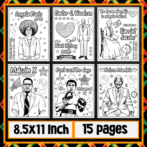 Black History Month Heroes Coloring Pages Black Icons Coloring Sheets