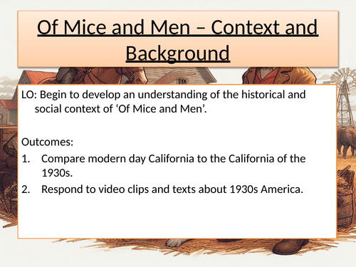 Of Mice And Men Teaching Resources