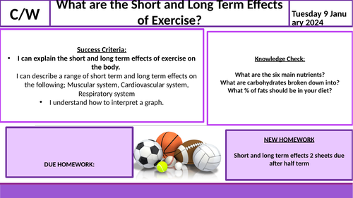 Short And Long Term Effects Lesson Teaching Resources