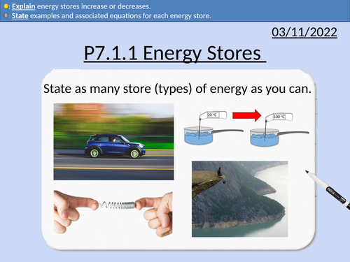 Gcse Physics Energy Stores Teaching Resources