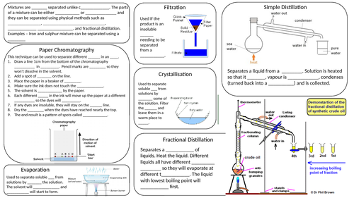 Mixtures And Separating Technqiues Revision Placematgcse Combined