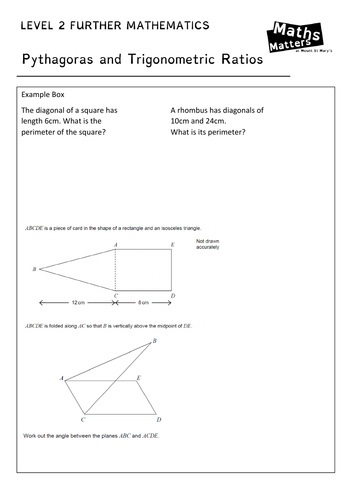 L2fm Trigonometry And Pythagoras Teaching Resources