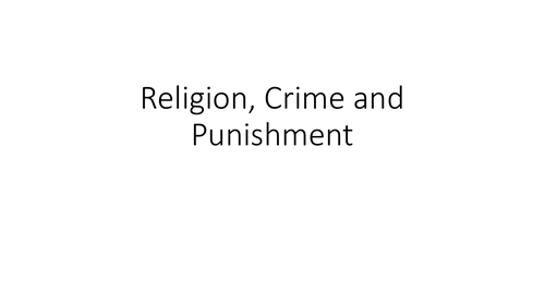 Aqa Gcse Religious Studies A 9 1 Theme E Religion Crime And