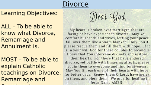 Divorce And Remarriage Teaching Resources