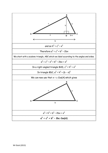 Ks4 Sine And Cosine Rule Working With Triangles By Ryangoldspink