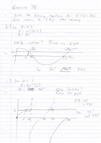 Solutions Of Trigonometric Equations Teaching Resources