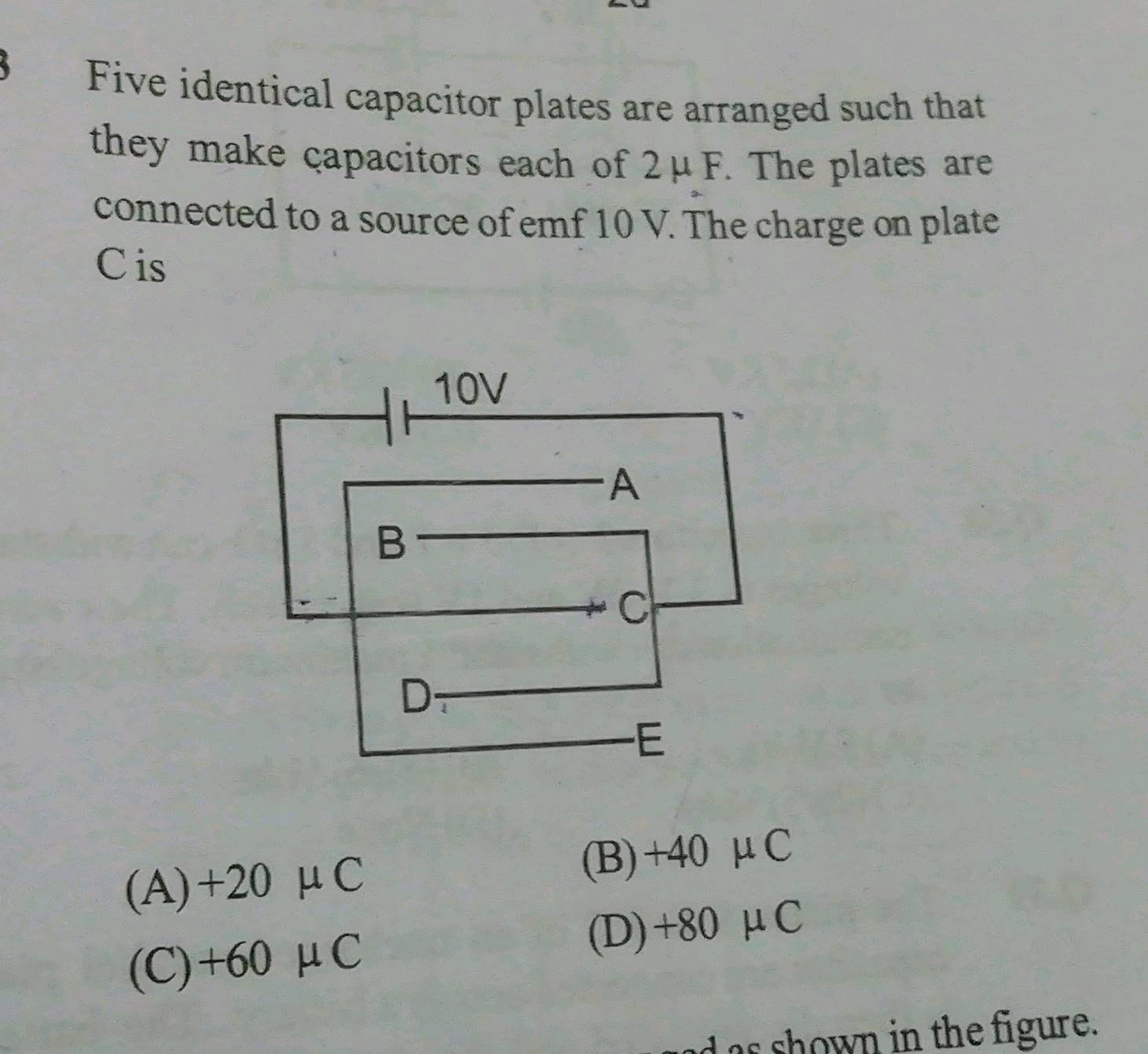 Find Identical Capacitor Plates Each Of Area A Are Arranged Such