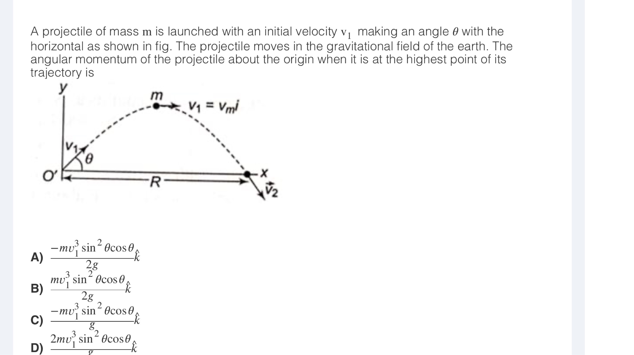 Projectile Motion Equations Initial Velocity