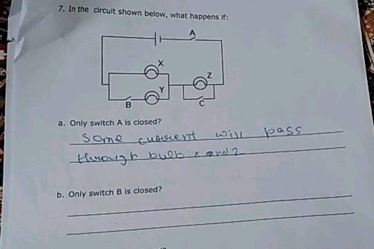 Study The Circuit Diagramhow Many Bulbs Will Light Up When Switches A