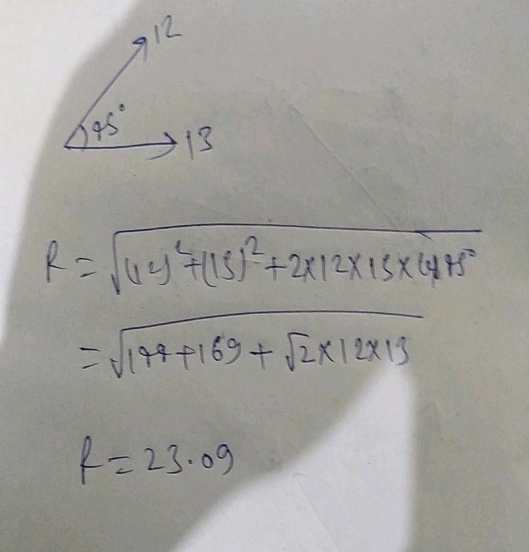 A Resultant Of Two Vectors Makes 30o With One Vector And 45o With The